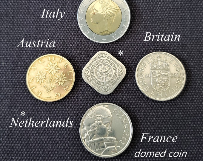 Custom -coin Necklace -stone Necklace -authentic World Coin -italian ...