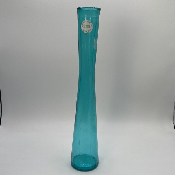 Spanish Blue Glass Vase - Etsy