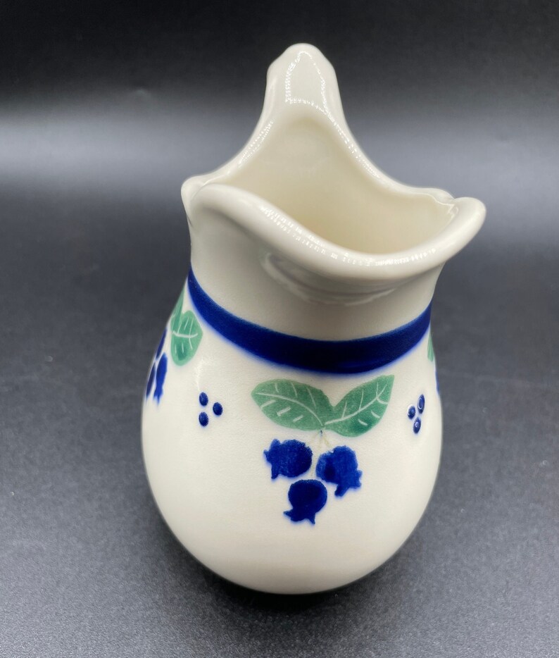 Vintage Blueberry Creamer, Small Pottery Pitcher, Signed - Etsy