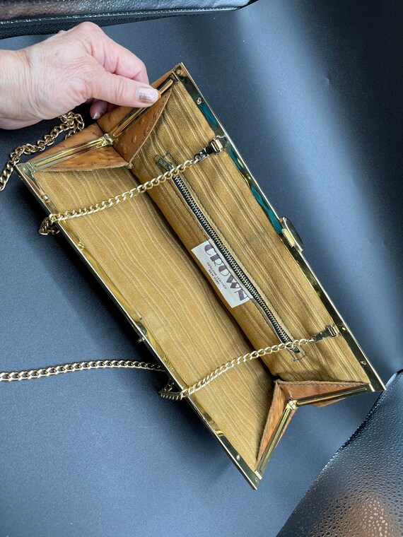 Vintage Ostrich Purse, New York Leather Handbag by Cr… - Gem
