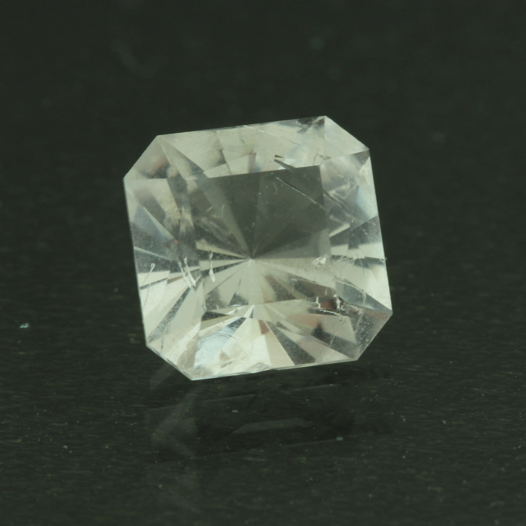 Custom Faceted Goshenite Gemstone, White Beryl Gem, Clear, Colorless ...