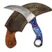 Big Karambit Knife Composite Handle, Damascus Knife Unique Handle ...