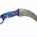 Big Karambit Knife Composite Handle, Damascus Knife Unique Handle ...