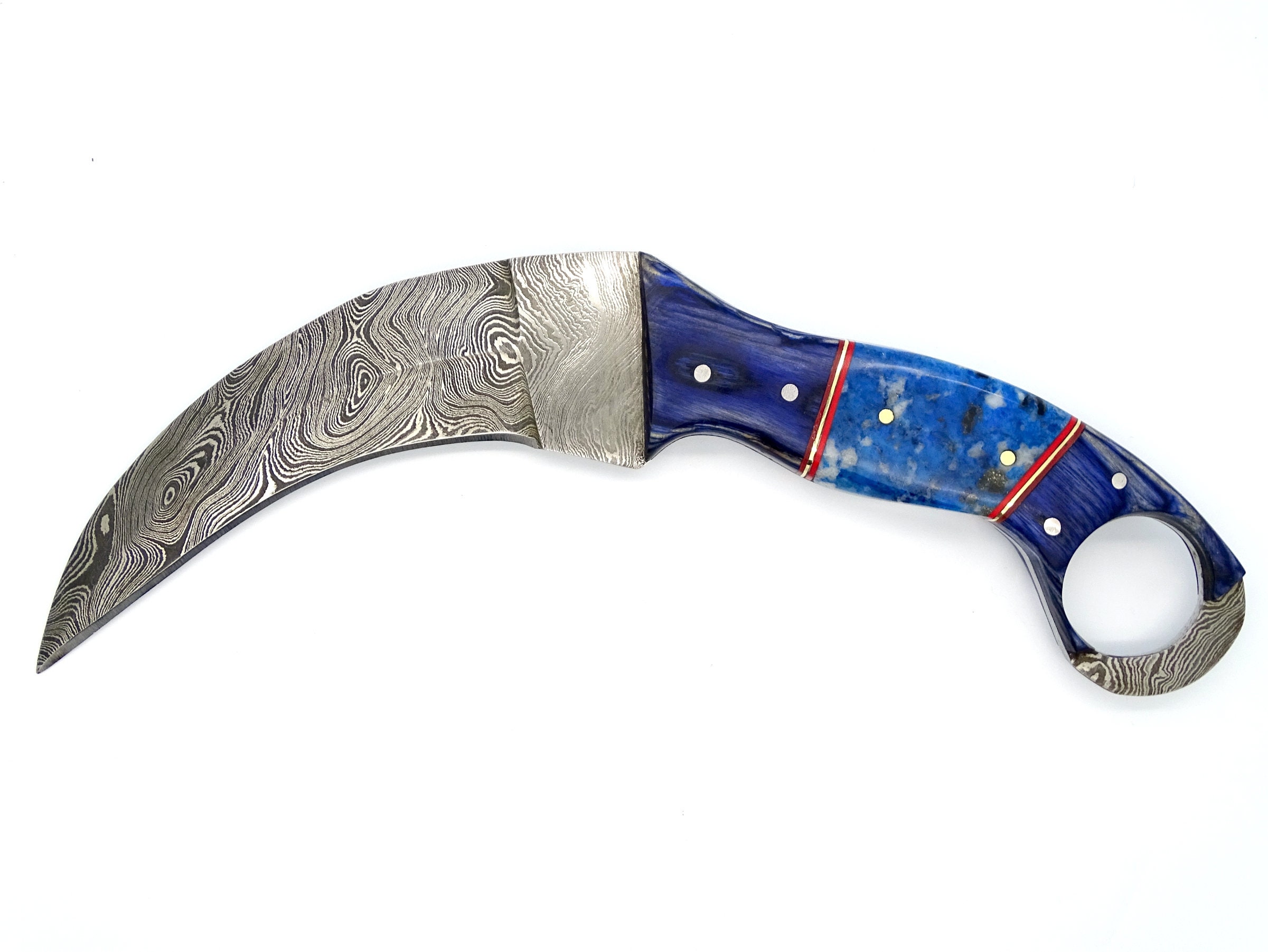 Big Karambit Knife Composite Handle Damascus Knife Unique - Etsy