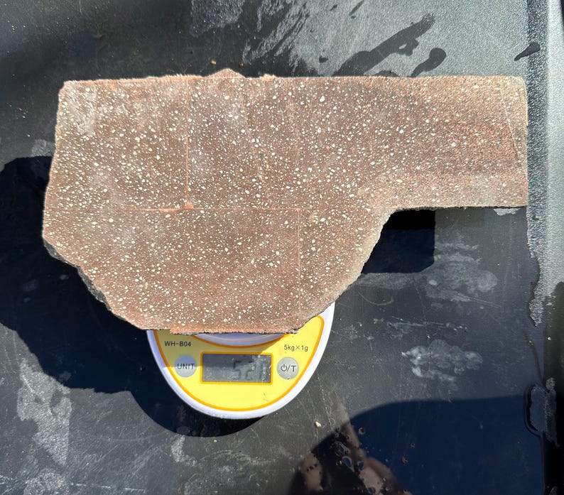 Copper Smelter Firebrick Slab: Keweenaw Peninsula Artifact (10.5x5.5x0 ...
