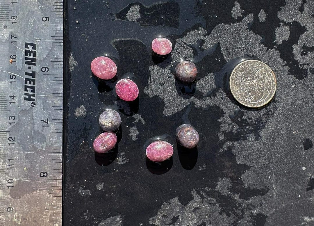 Lot of 8 Natural Star Ruby Star Sapphire Cabochons Rough Gems 95ct - Etsy