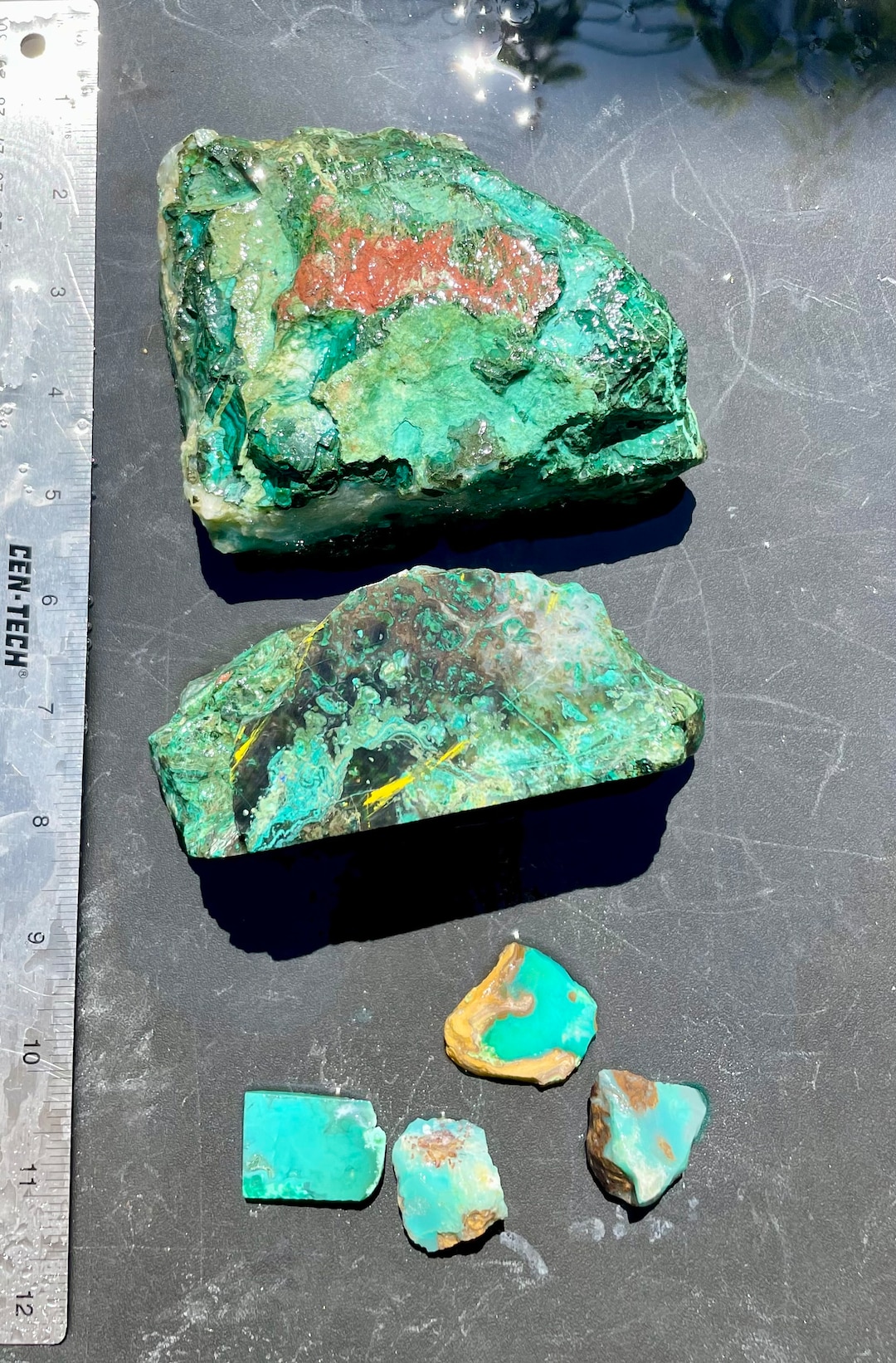 Raw Arizona Gem Silica Parcel: Chrysocolla, Malachite, Quartz - 1110 ...