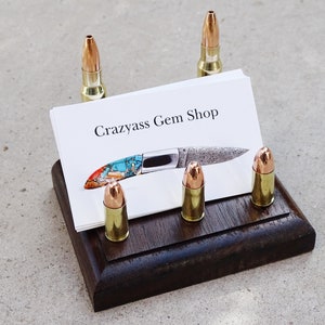 Bullet Business Card Holder With Real Rifle Pistol Brass, Ammo Business ...