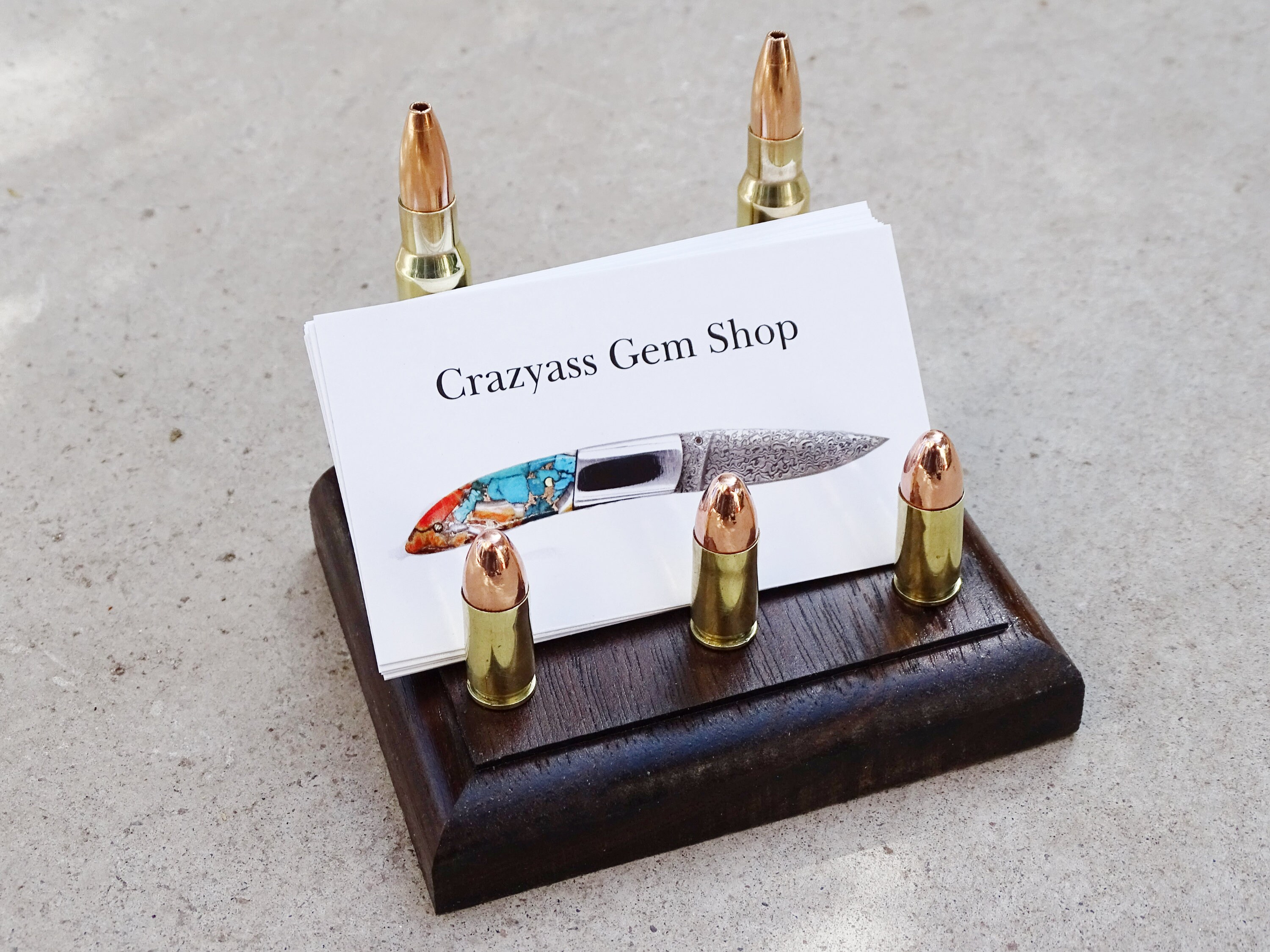 Bullet Business Card Holder With Real Rifle Pistol Brass, Ammo Business ...