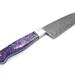Big Chef Knife Purple Handle Forged Damascus Chef Knife Stone - Etsy