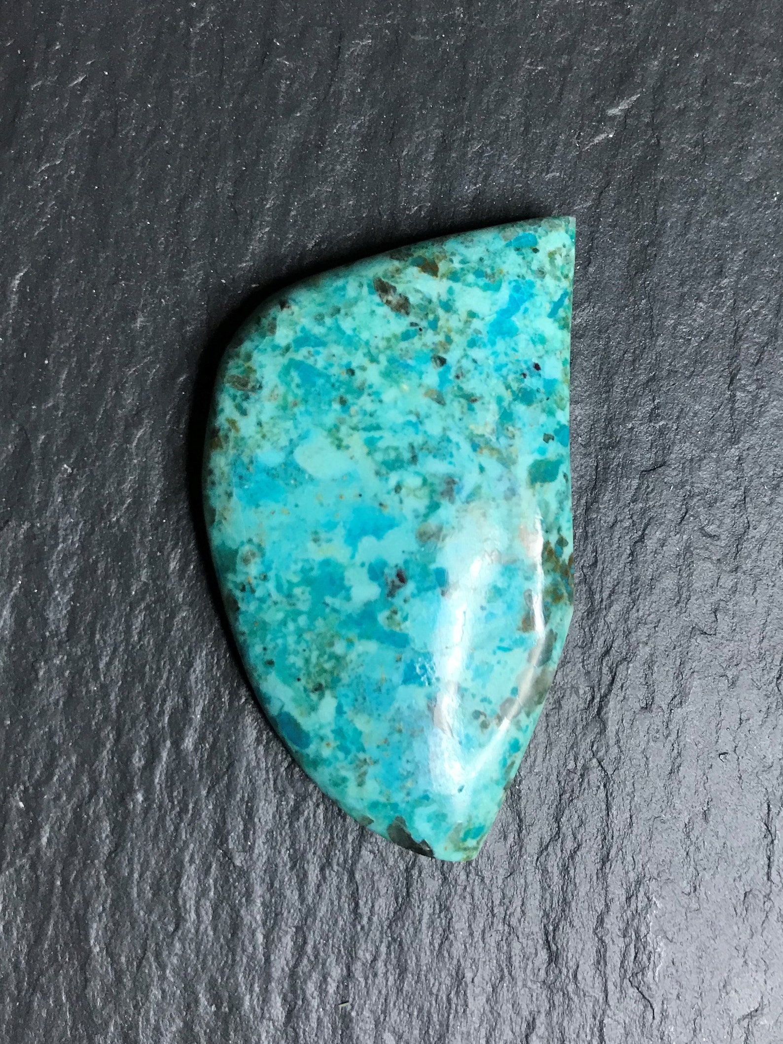 Chrysocolla Cabochon, Arizona Chrysocolla Gem, Chrysocolla in Quartz ...