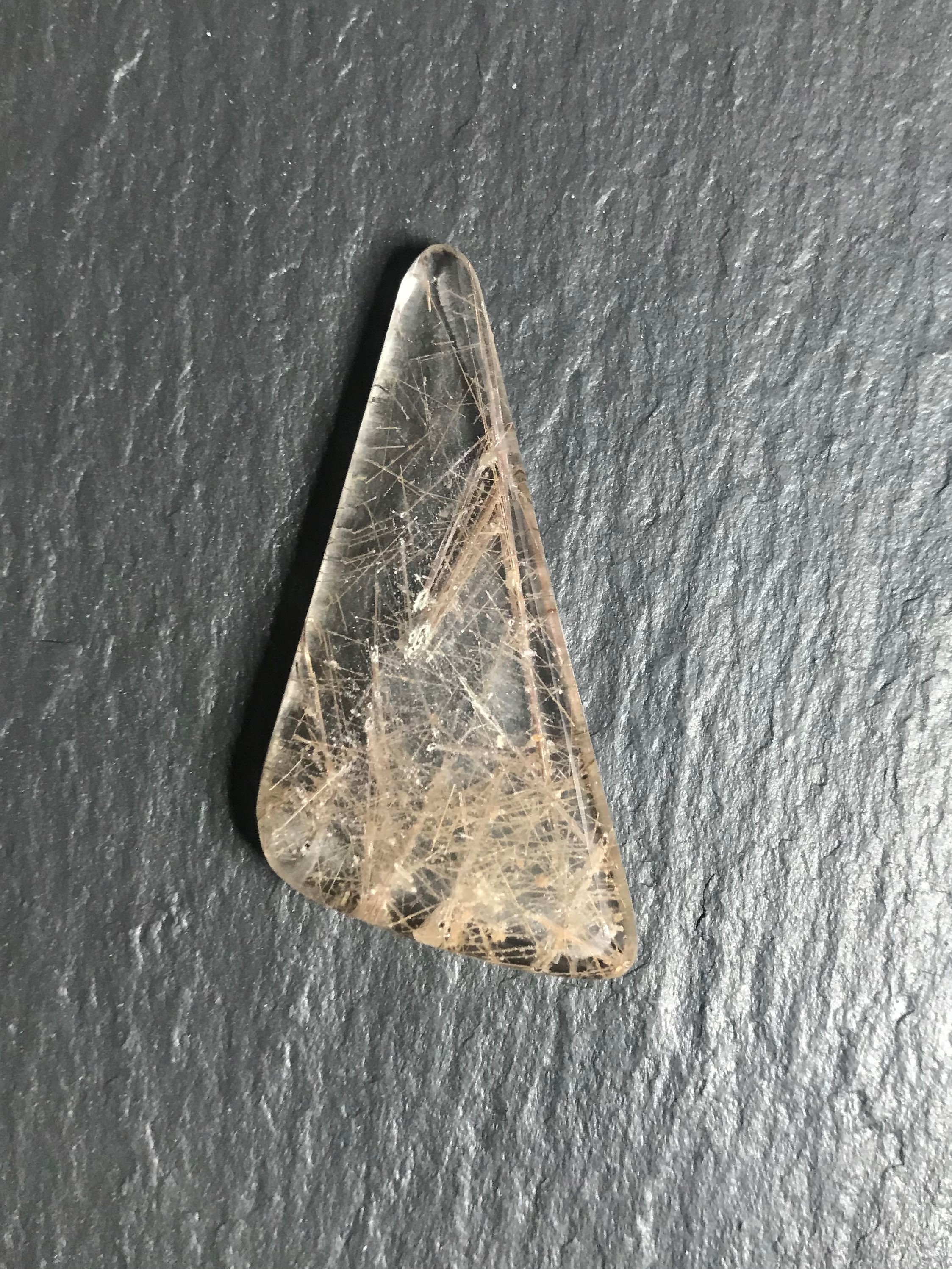 Rutile Quartz Cabochon, Golden Rutile Gem, Clear Quartz Rutile Cabochon ...