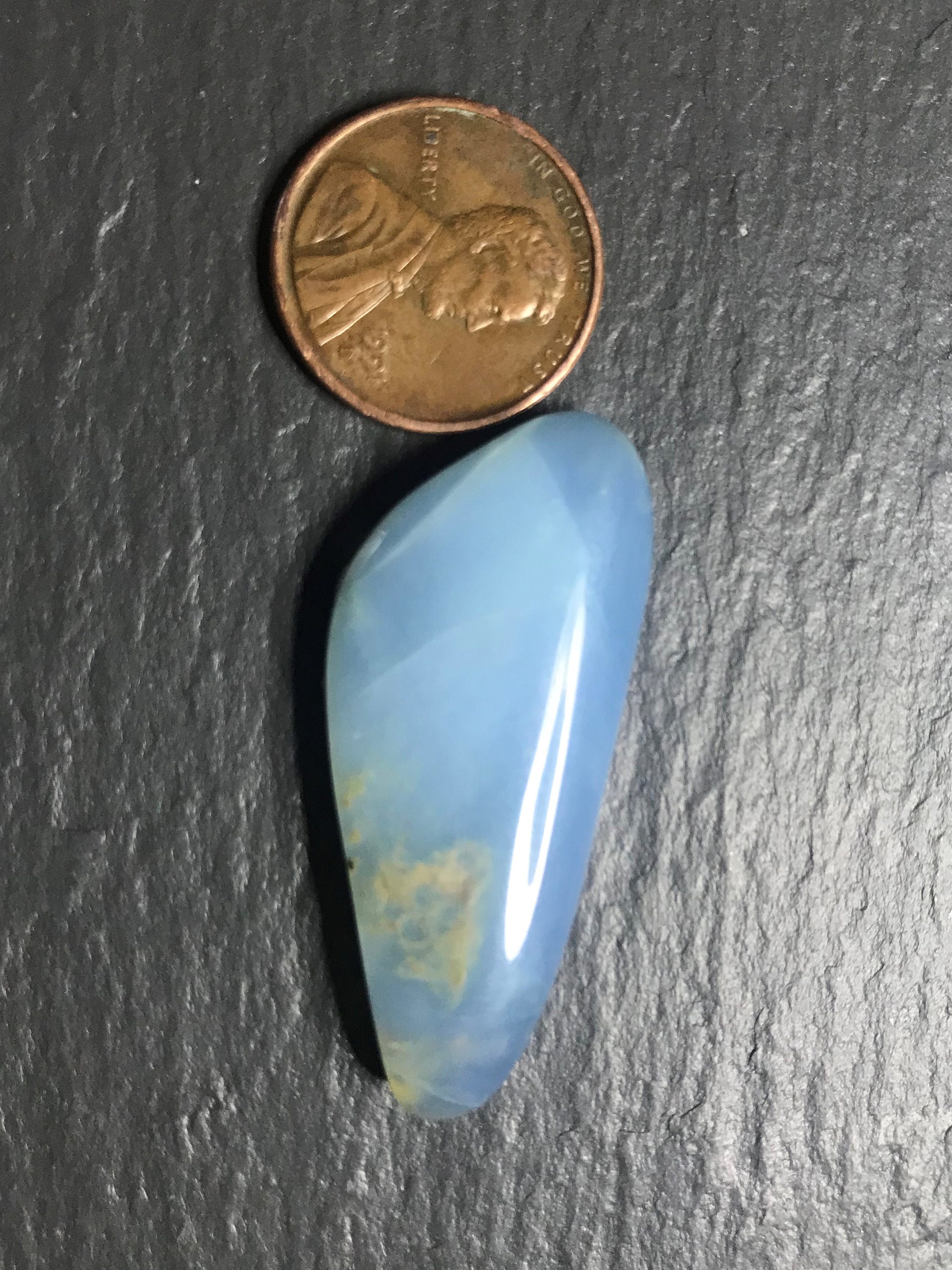 Blue Opal Cabochon, Peruvian Blue Opal Cab, Rare Gemstone Cab, Blue ...
