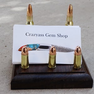 Bullet Business Card Holder With Real Rifle Pistol Brass, Ammo Business ...