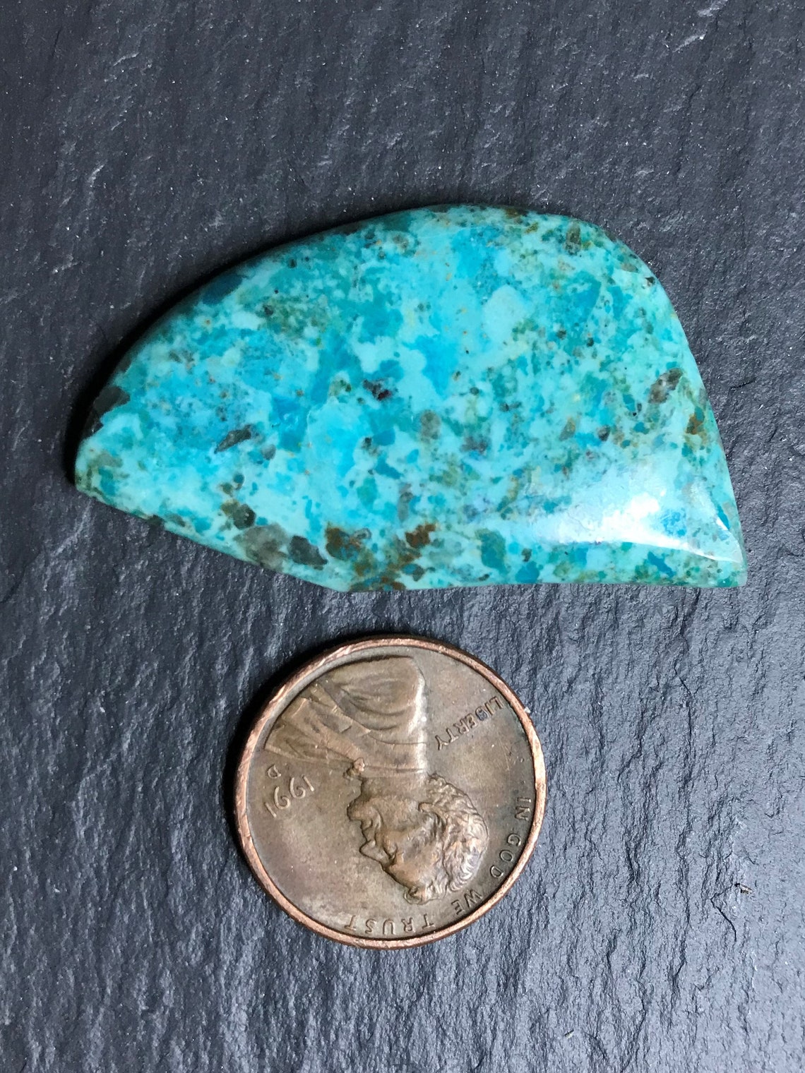 Chrysocolla Cabochon, Arizona Chrysocolla Gem, Chrysocolla in Quartz ...