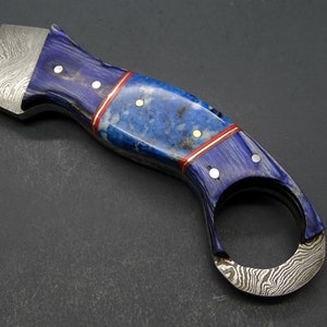 Big Karambit Knife Composite Handle, Damascus Knife Unique Handle ...