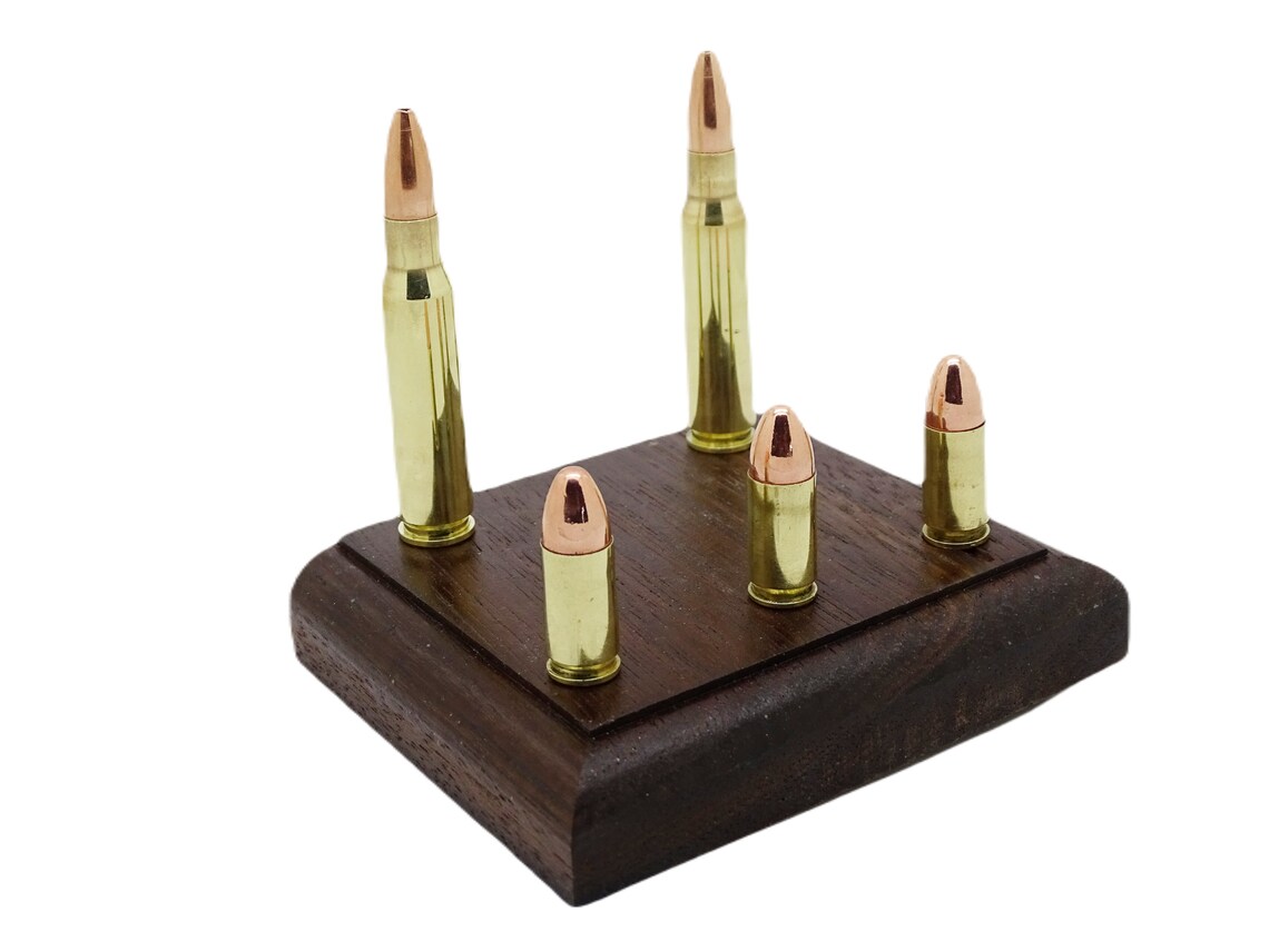 Bullet Business Card Holder With Real Rifle Pistol Brass Ammo - Etsy