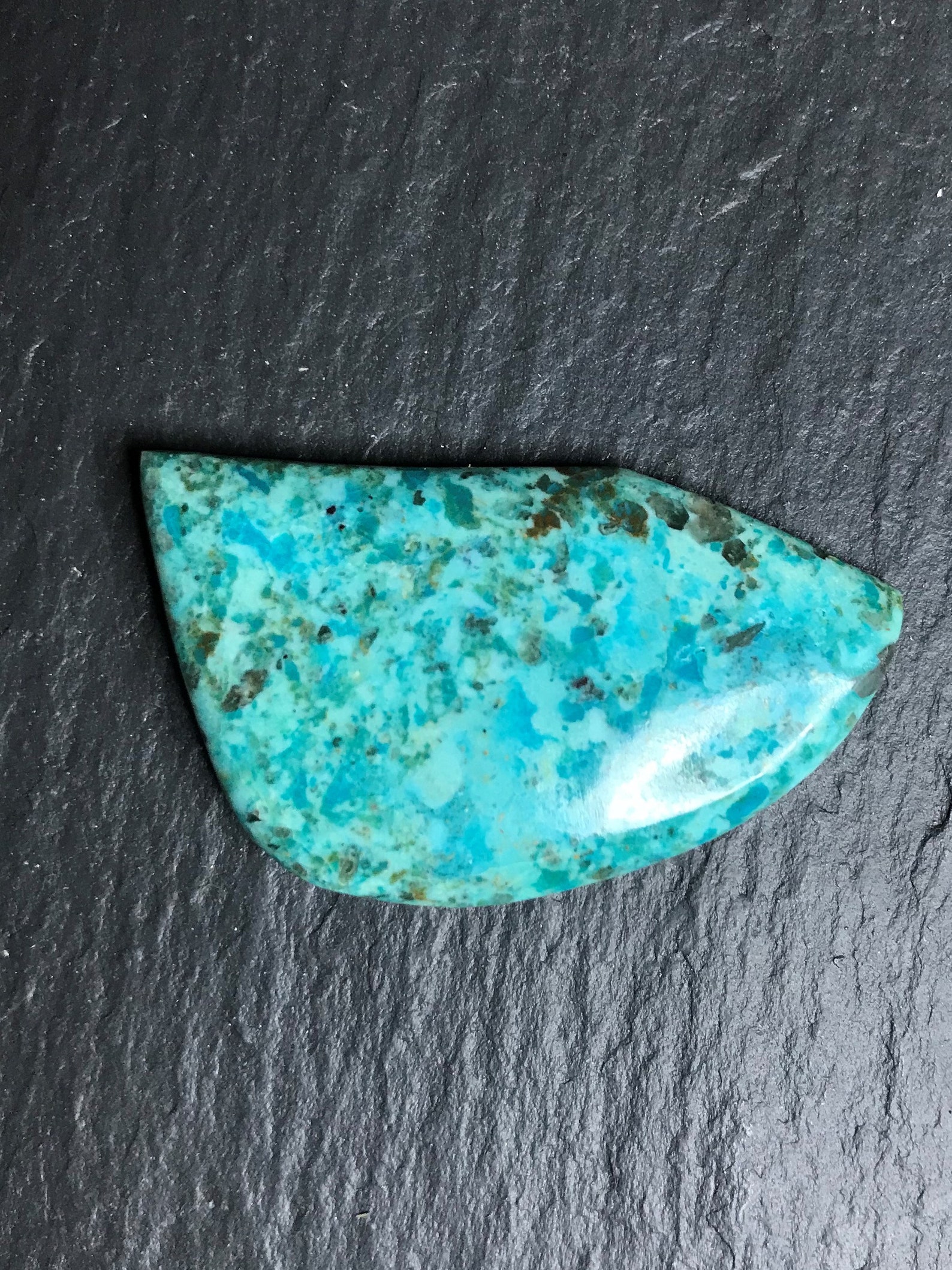 Chrysocolla Cabochon, Arizona Chrysocolla Gem, Chrysocolla in Quartz ...