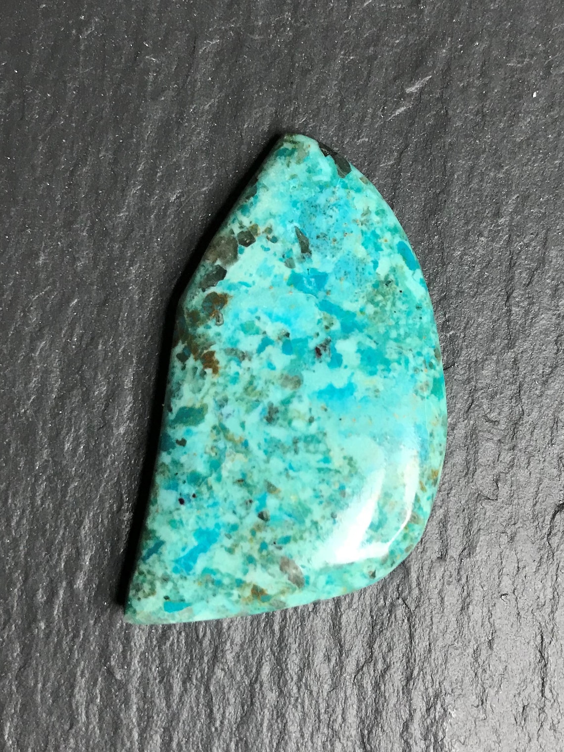 Chrysocolla Cabochon, Arizona Chrysocolla Gem, Chrysocolla in Quartz ...
