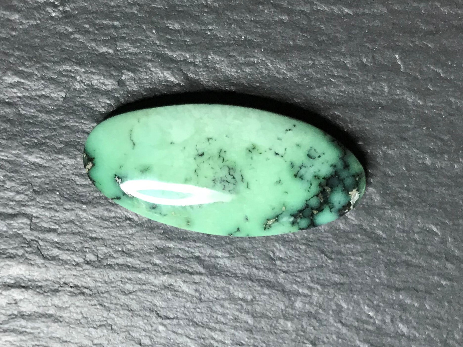 Green Variquoise Cabochon, Variquoise Gem, Spider Web Variquoise ...