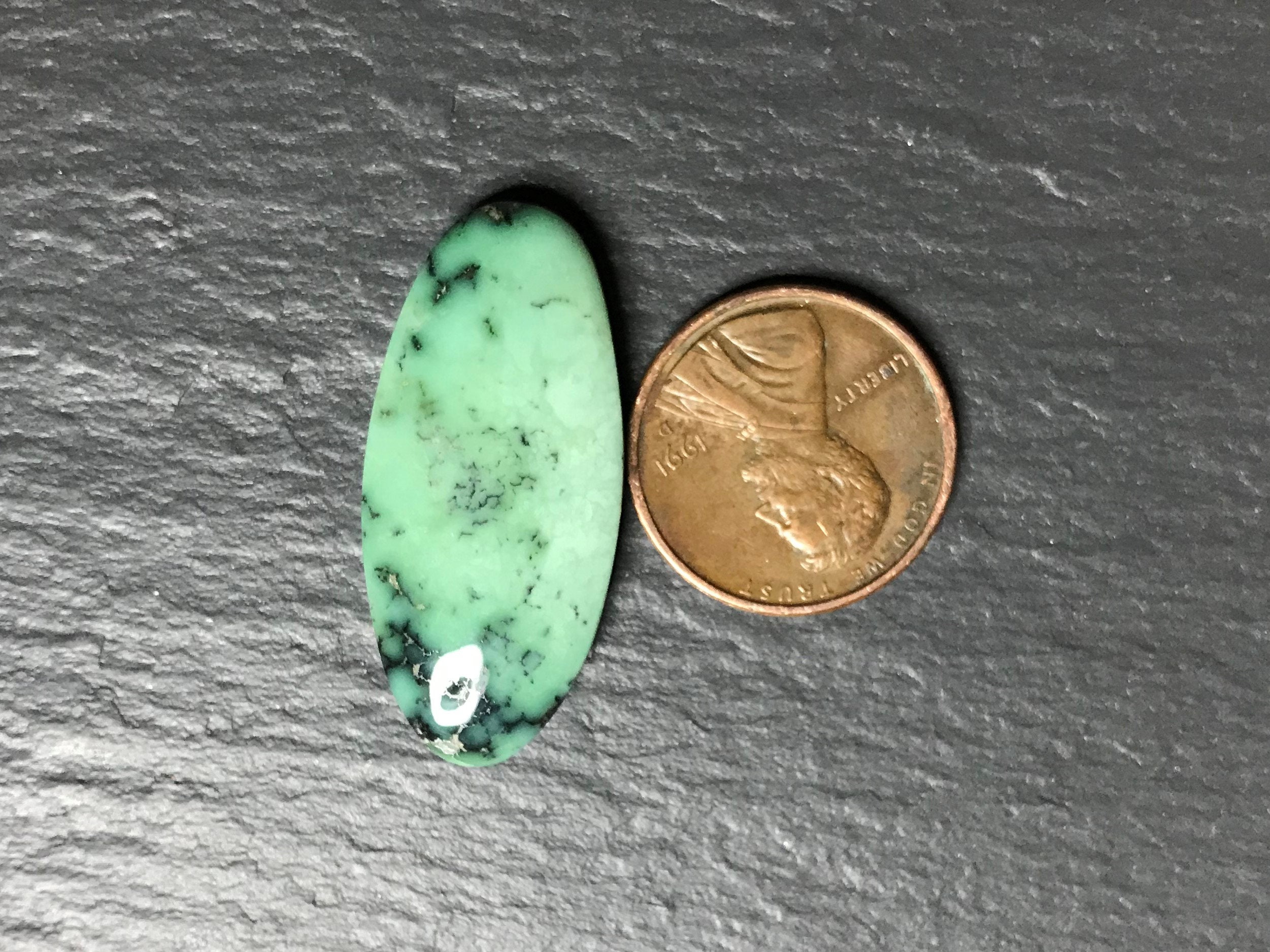 Green Variquoise Cabochon, Variquoise Gem, Spider Web Variquoise ...