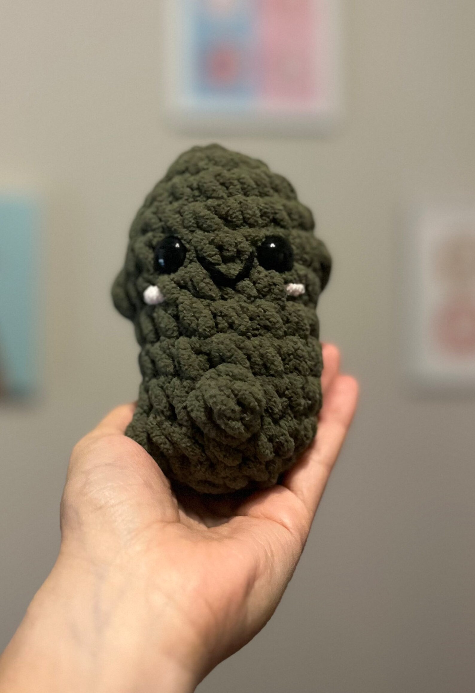 Crochet Chubby Pickle, Chunky Pickle, Mini Pickle Plushie, Keychain - Etsy