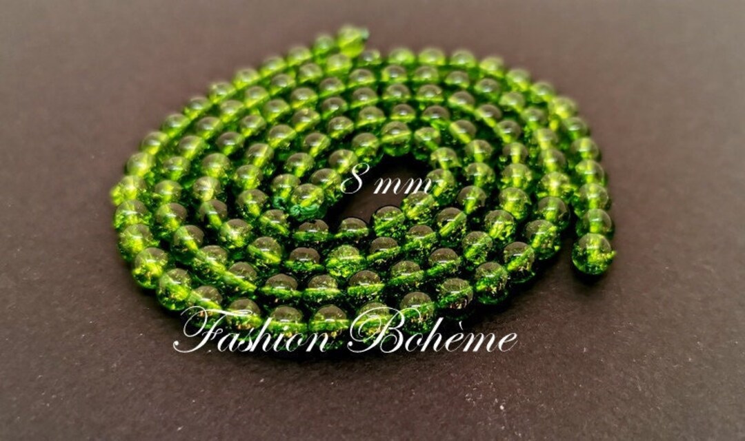 X 20 perles cristal vert péridot teintées 6 / 8 mm - Etsy France
