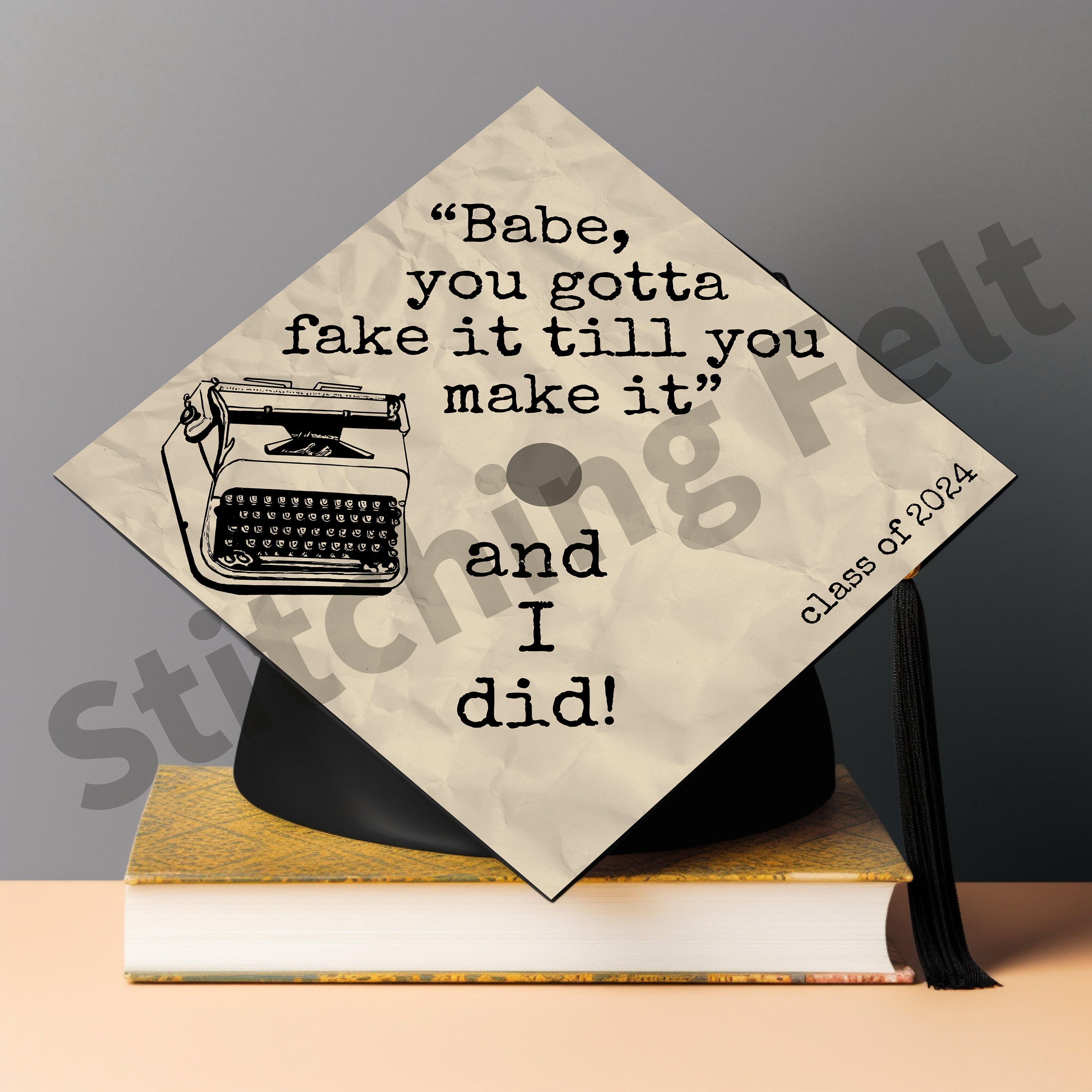 Fake It Till You Make It TTPD Grad Cap Taylor Swift TS Graduation Cap ...