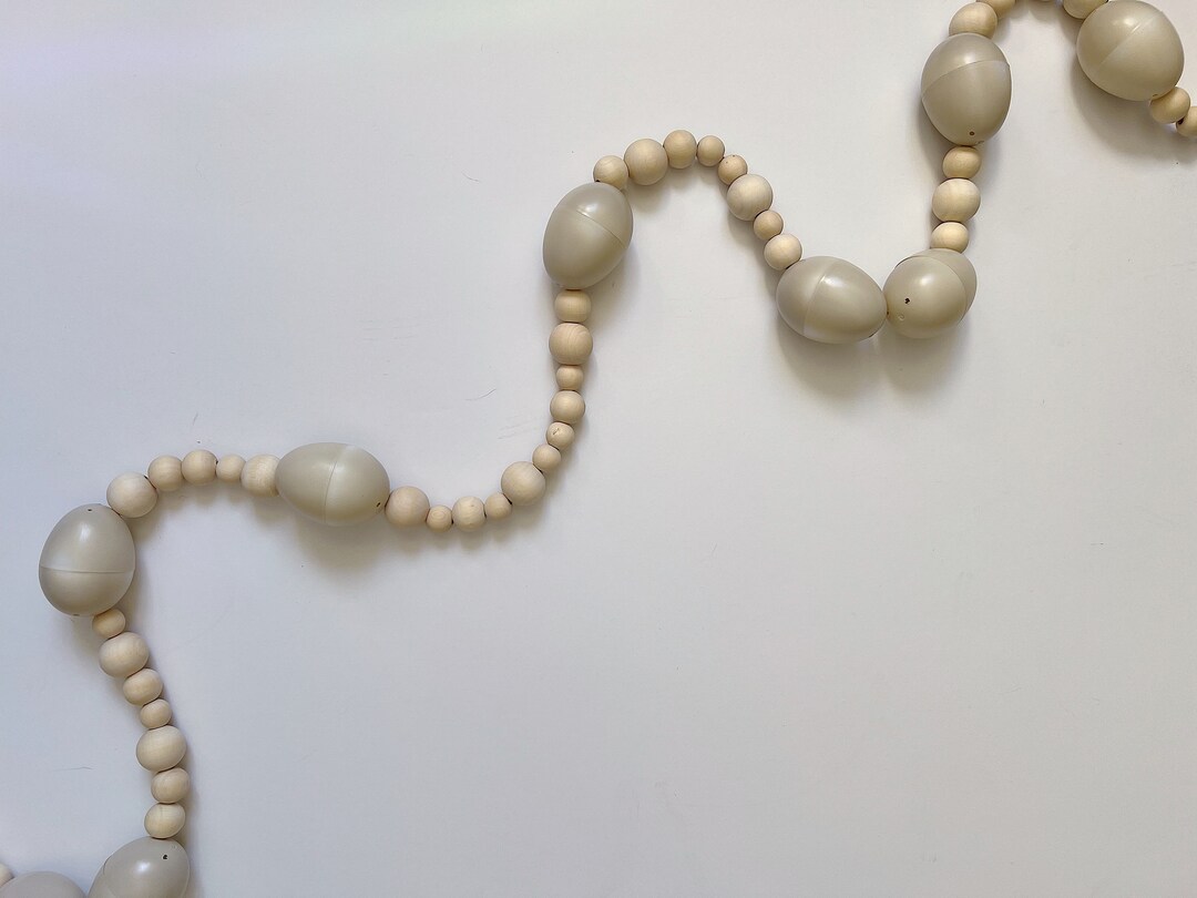 Basic Egg Garland | Egg Garland | Neutral Garland | Wooden Beads ...