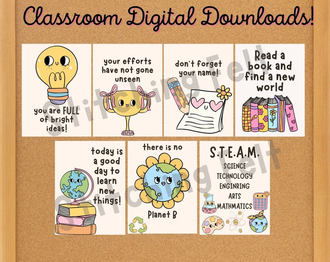 Groovy STEAM Classroom Posters: Positive Decor (digital Downloads) - Etsy