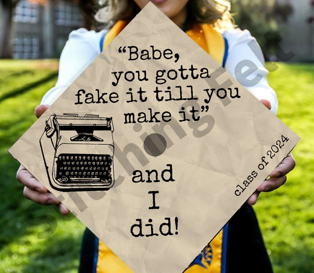 Fake It Till You Make It | TTPD Grad Cap | Taylor Swift | TS Graduation ...