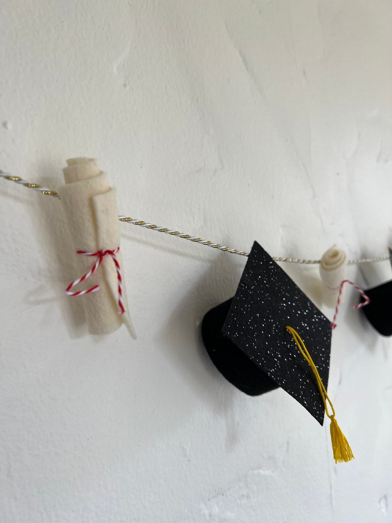 Grad Garland Graduation Decor Cap and Diploma Grad Party - Etsy