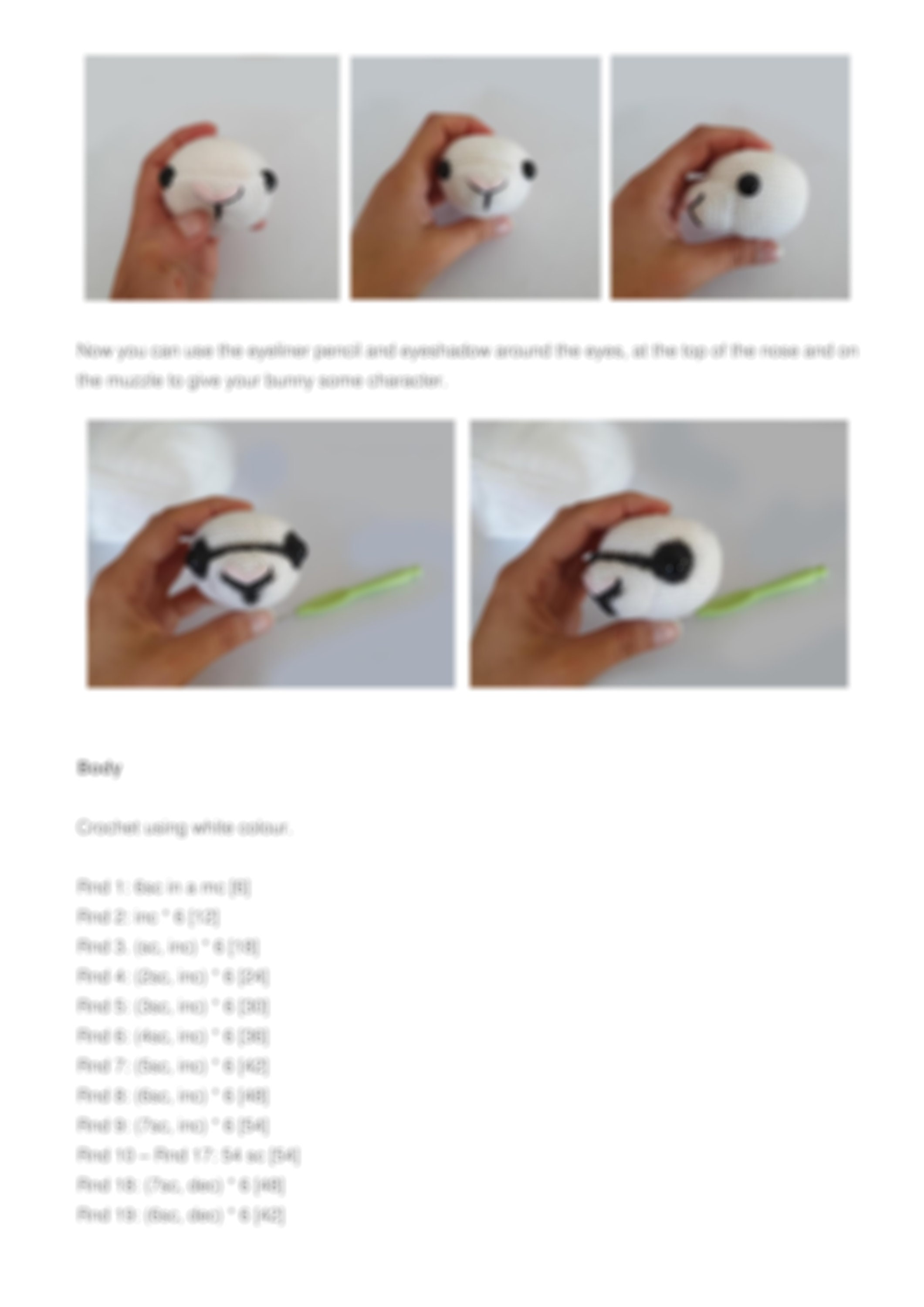 CROCHET PATTERN Smudge a Bunny, Cute Goth Bunny Pattern, Emo Bunny ...