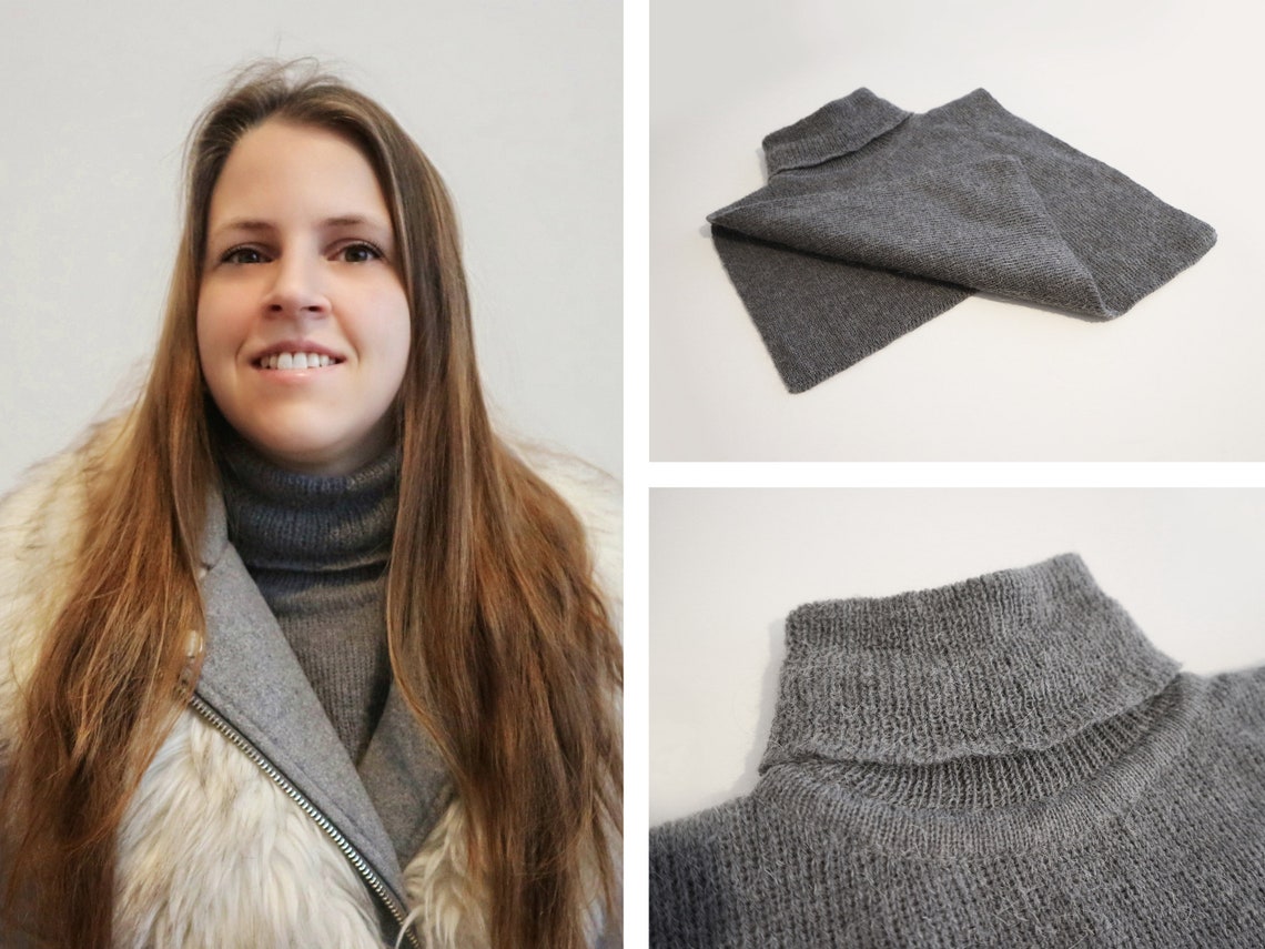 Turtleneck Scarf, Neckwarmer, Polo-neck Collar Scarf, Bib Scarf ...