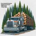 Logging Truck Png for Sublimation, Logger Truck Clipart, Logger T Shirt ...
