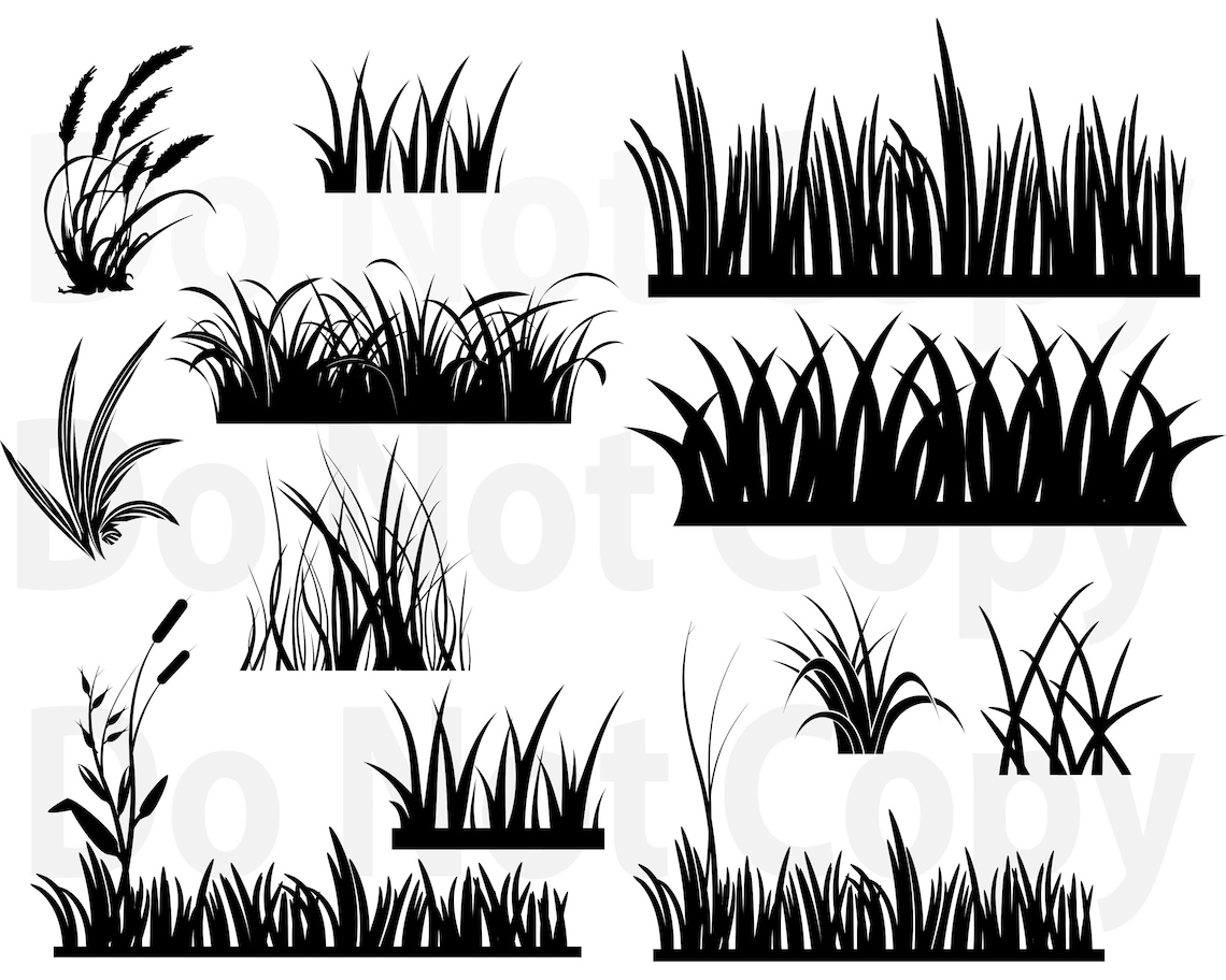 Grass Svg Bundle Grass Field Svg File For Cricut Grass Etsy