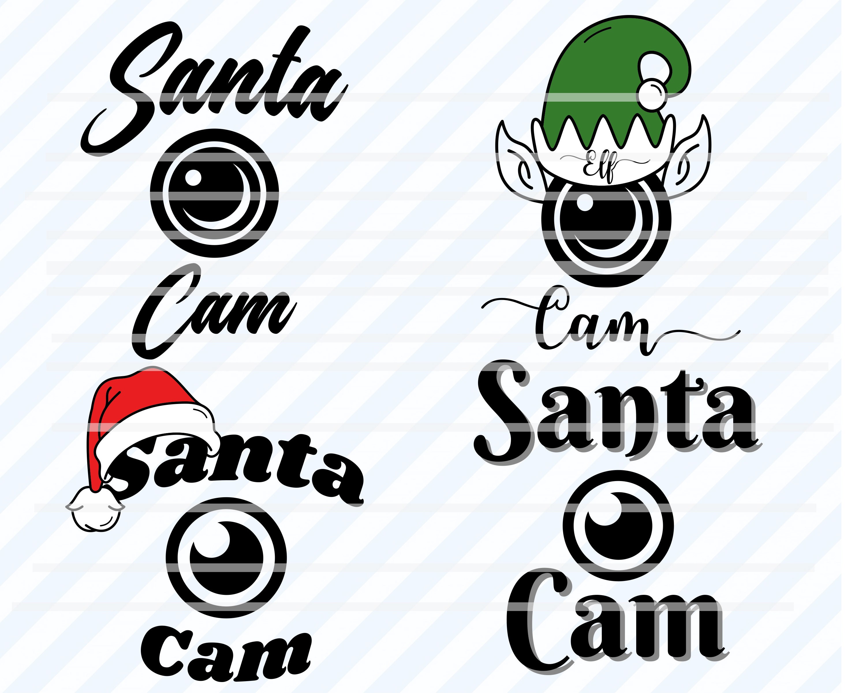 Santa Cam SVG Bundle Christmas Vector Image Christmas Svg - Etsy