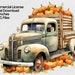 Farm Truck With Pumpkins Clipart, Fall Pumpkin PNG File, Sublimation ...