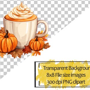 Pumpkin Spice Coffee Png Clipart, Spiced Drink Fall Png Image for ...