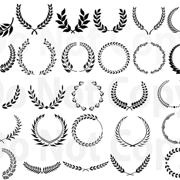 Laurel Wreath Svg - Etsy