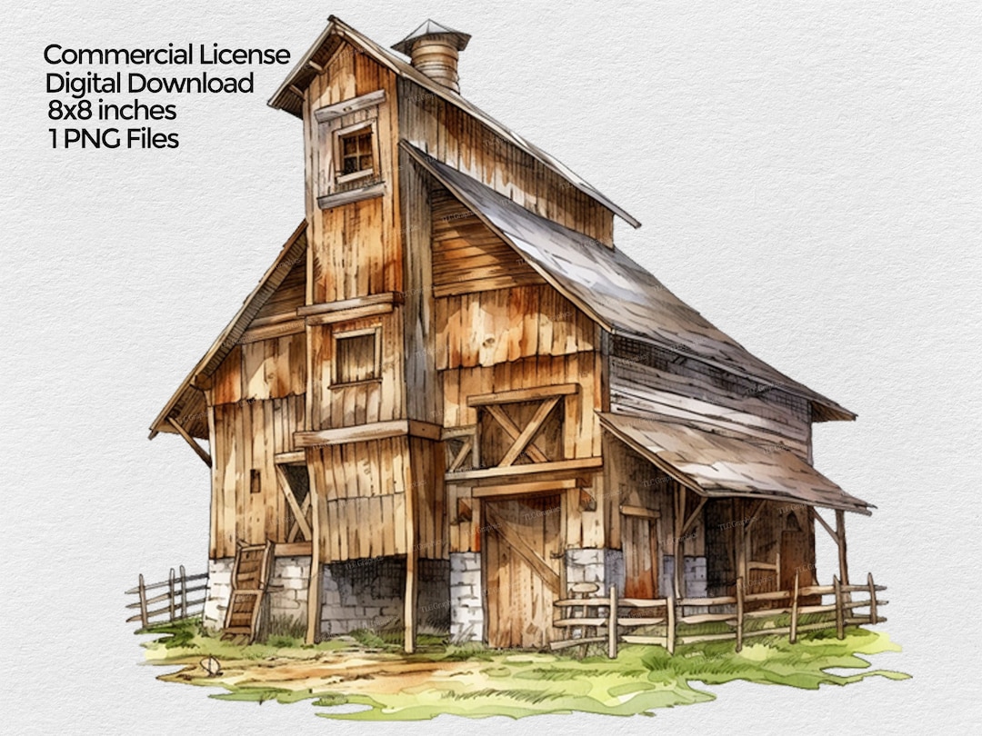 Rustic Barn Png Image, Old Farm Barn for Sublimation Png Clipart ...