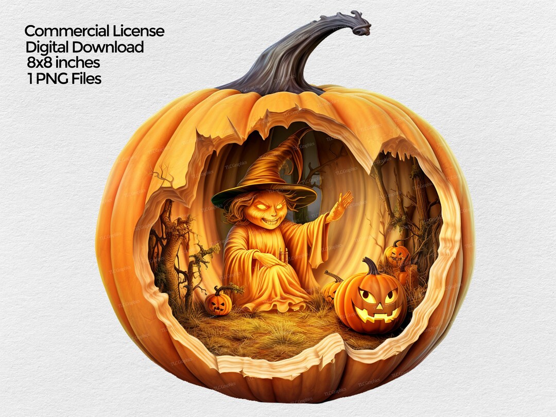Halloween Witch With Pumpkins Clip Art, Halloween Clipart Png Files ...