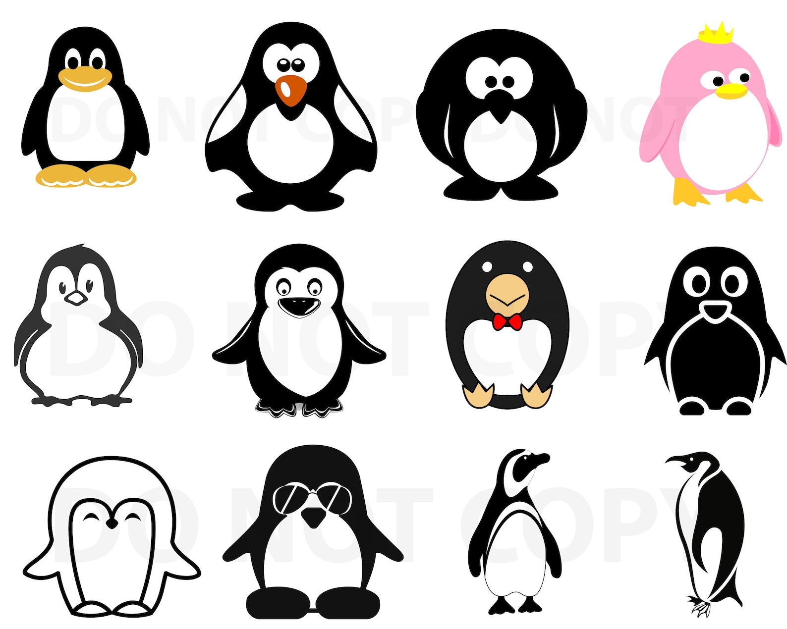 Pinguin SVG Bundle, Pinguin Vektor, SVG-Datei für Cricut, Design ...