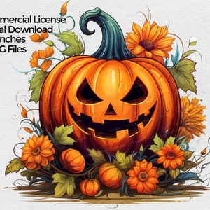 Fall Pumpkins Clipart, Fall Jack O Lantern Pumpkin PNG File ...