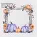 Halloween Frame Clipart, Square Watercolor Png, Fall Frames Clip Art ...
