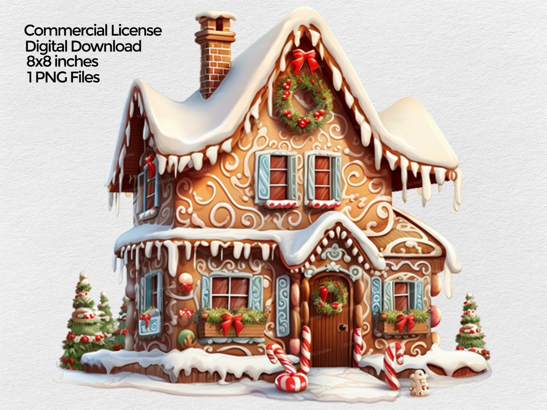 Gingerbread House Clipart, Gingerbread House Christmas PNG File Clipart ...