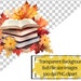 Fall Books With Leaves Png Clipart, Autumn Booklover Png Images ...