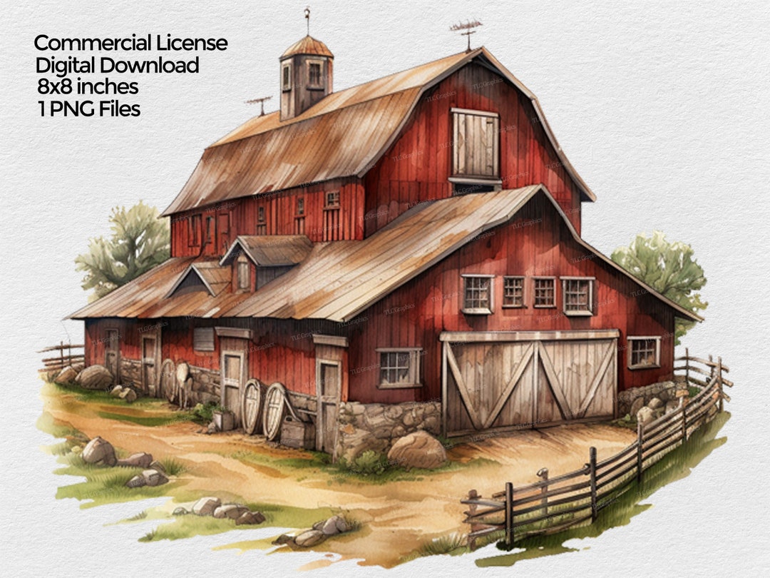 Rustic Barn Png Image, Old Farm Barn Clipart for Sublimation Png Clip ...