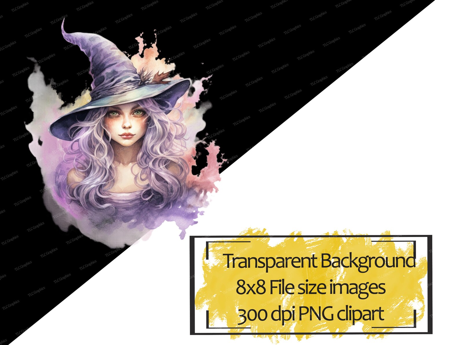 Halloween Witch PNG Clipart, Watercolor Png, Pastel Halloween Image ...