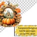 Fall Pumpkin With Leaves and Flowers Png Clipart Autumn - Etsy